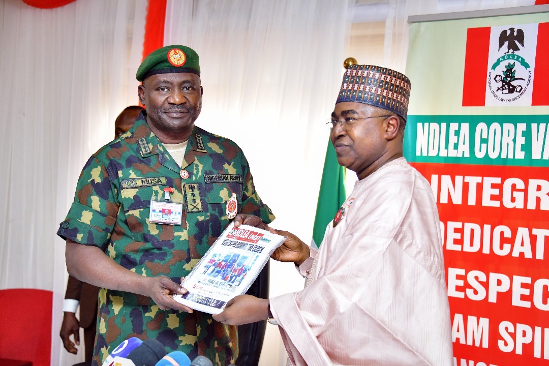 NDLEA, Military to strengthen synergy on drug war as CDS Musa visits ...